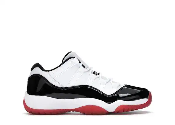 Jordan 11 Retro Low Concord Bred Sneakers - White/Gym Red/Black